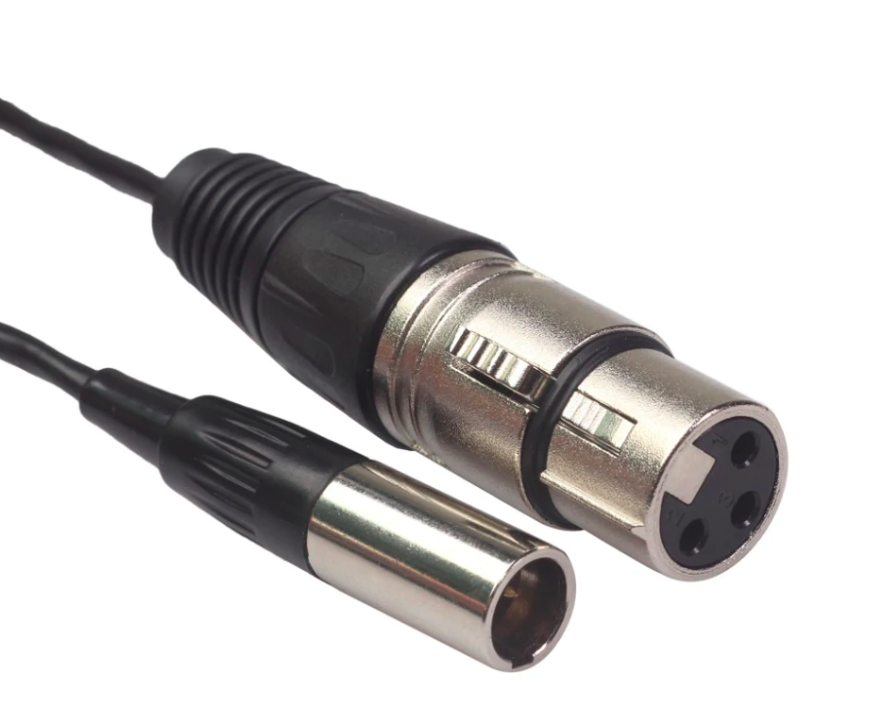 Adaptateur mini xlr 3 broches mâles vers XLR 3 broches femelle | prozic.com