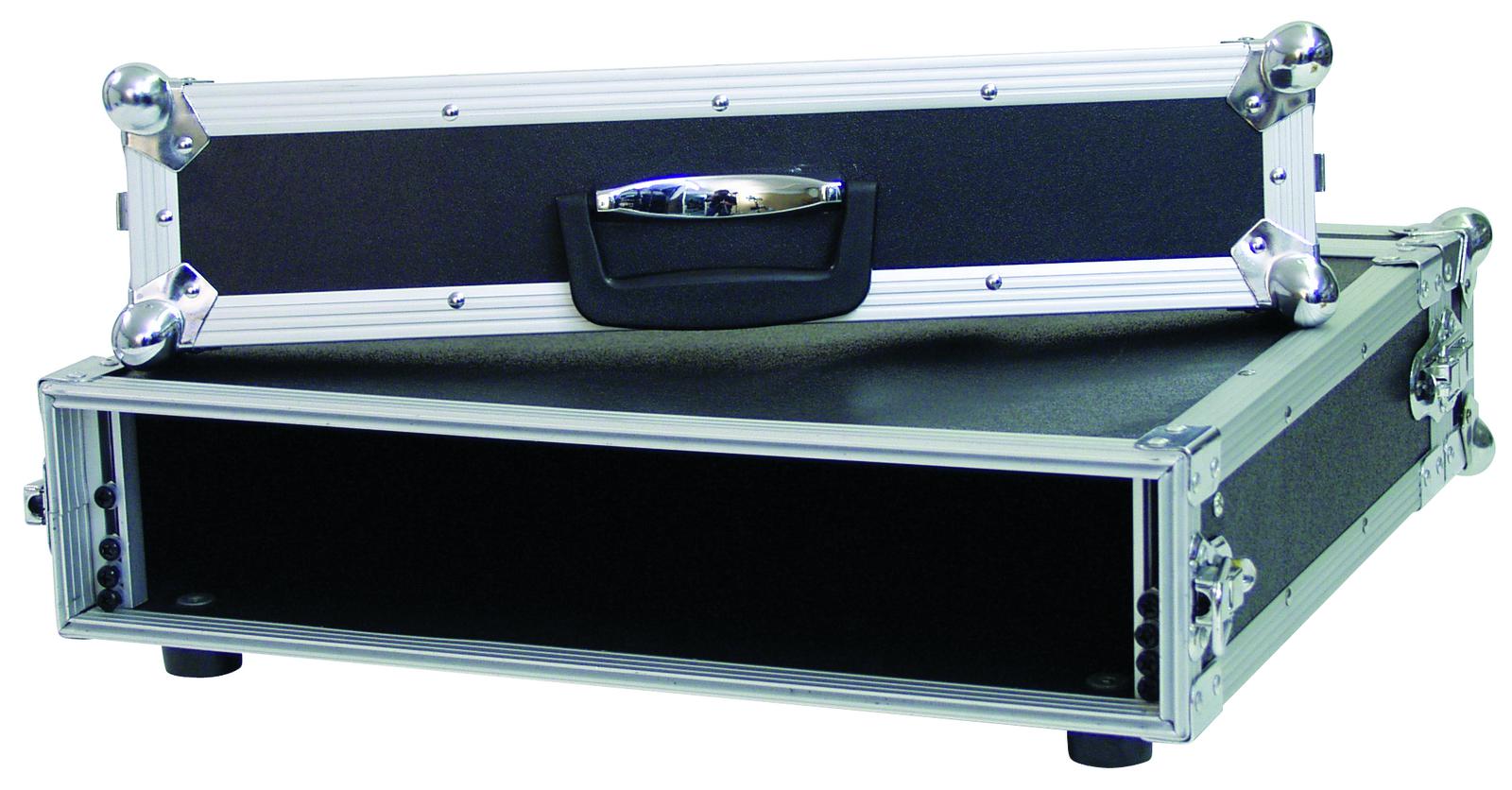 Flight case pour rack d'effet 2U 2 capots version fermeture grenouille ...
