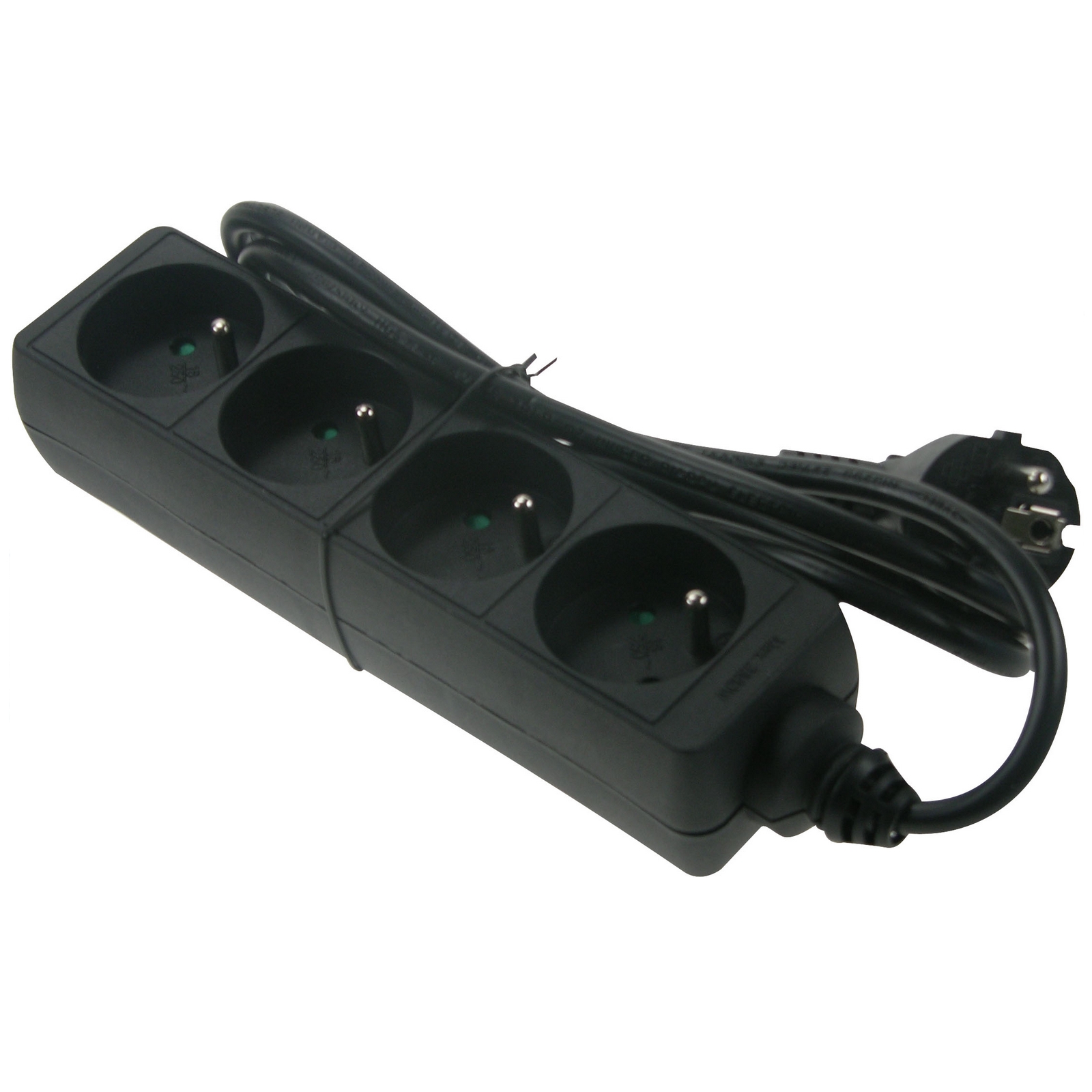 Multiprise noire 4 prises 16A 3x1.0mm2 1,5m rallonge | prozic.com