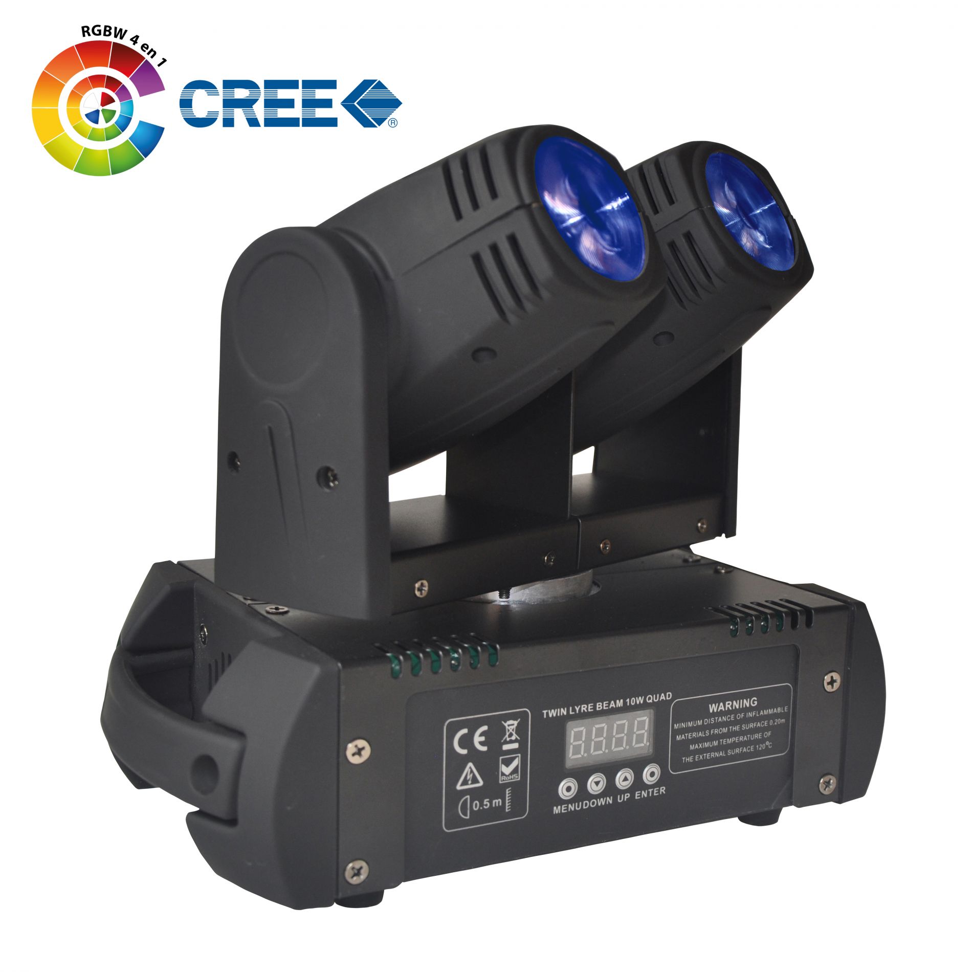 Double Lyres led Power lighting Twin lyre Beam 10w Quad | prozic.com